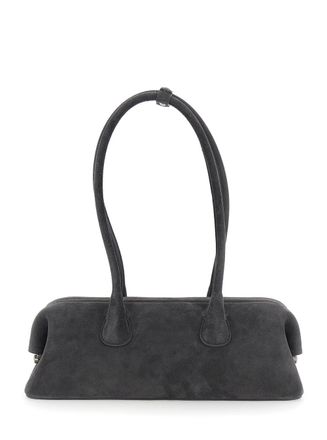 Osoi Womens Shoulder Bag Boat Wide Brown Leather Cow