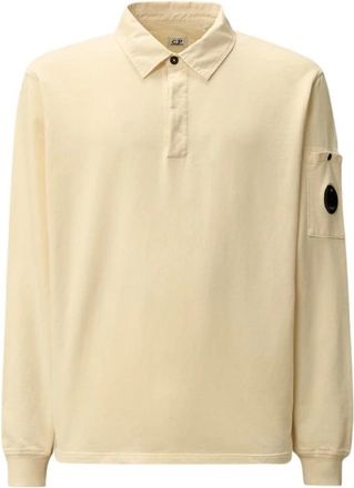 C.P. Company C.p. Company, Homme, Sweatshirts et sweats &agrave; capuche, Beige, Taille: S Polo Sweat Ss100 402