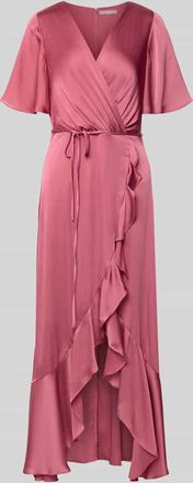 Christian Berg Cocktail Abendkleid in Wickel-Optik mit Bindeg&uuml;rtel
