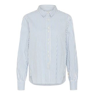 Cream Air Blue Stripe Shirt - - Blouses & Shirts - Damen - Blau - 2XL