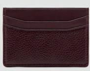 Mango Porte-cartes simili-cuir bordeaux - Femme - Taille unique - MANGO