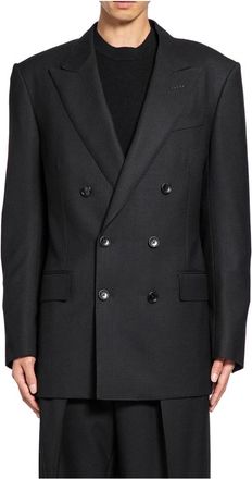 Tom Ford Homme, Vestes, Noir, Taille: L Broken Twill Jacket