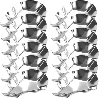 Generic Austernschalen aus Edelstahl - Grillbare Austernschalen aus Edelstahl, Set mit 12 Auflaufformen, Serviertablett stapelbar, machen Austern, gebackene M