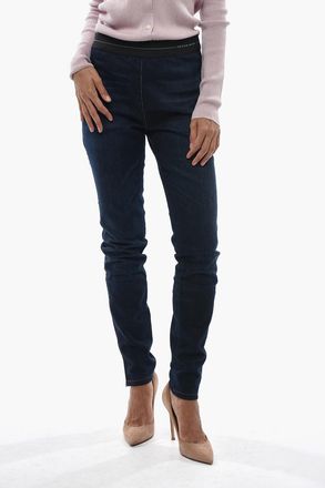 Prada Stretch-Denim-Leggings mit seitlichem Rei&szlig;verschluss Prada