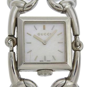 Gucci Pre-owned Vintage Edelstahluhr - - Pre-owned - Damen - Wei&szlig; - ONE SIZE