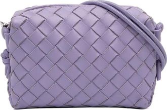 Bottega Veneta 2012-2025 Mini Lambskin Intrecciato Loop Camera Bag crossbody bag - Violett