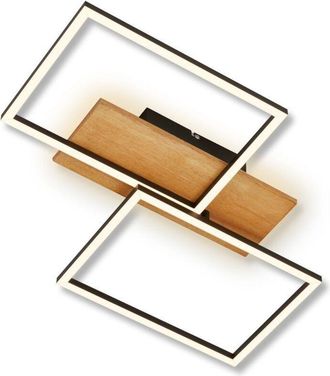 Briloner led Deckenlampe Holz Deckenleuchte Wohnzimmer Dimmbar Schlafzimmer Backlight