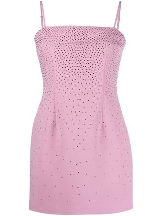 Blumarine robe courte &agrave; ornements strass&eacute;s - Rose
