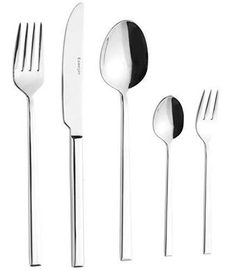 Esmeyer 199-830 60-teiliges Besteckset Sophie, poliert im Geschenkkarton, Chrom-Nickel-Edelstahl 18/10, silber, 45 x 29 x 2 cm