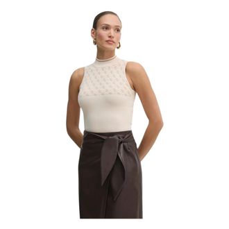 Guess Lise Top - Femme - Tops - Beige - Taille: 44 FR
