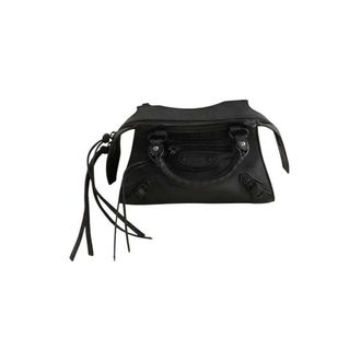 Balenciaga Mini sac en cuir noir