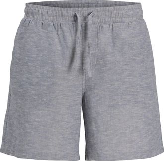 Jack & Jones Herren JPSTJAIDEN JJSUMMER Linen Blend Short SN, 12248629,Faded Denim/Detail:Melange,S