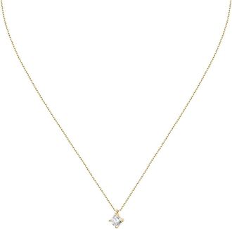 Cleor Collier en or 750/1000 et diamant de synthèse