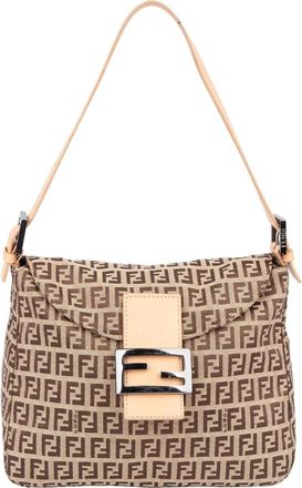 Fendi Crossbody Bags - Fendi FF Monogram baguette Buckle Shoulder bag - Gr. unisize - in Braun - f&uuml;r Damen