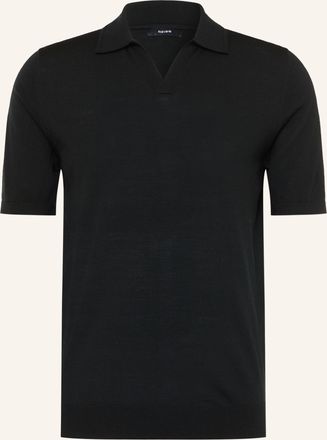 Reiss Reiss Strick-Poloshirt Duchie Aus Merinowolle schwarz