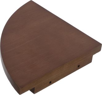 Cabilock Eckregal Schwebend F&auml;cherform Walnussholz 18x18cm Wandmontage f&uuml;r K&uuml;che Bad Wohnzimmer