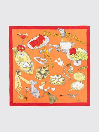 Jacquemus Designer-Seidenschal mit mehrfarbigem Grafikdruck