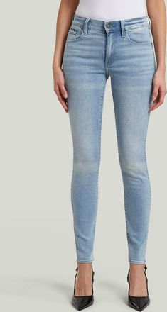 G-Star 3301 Skinny Jeans - Mittelblau - Damen