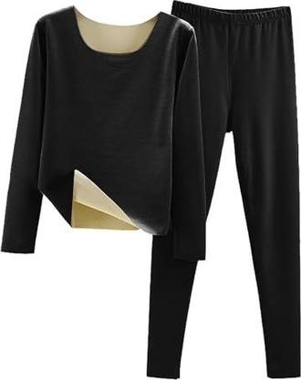 Generic Sous-v&ecirc;tements thermiques extra chauds en laine m&eacute;rinos pour femme, pyjama long et chaud, sous-v&ecirc;tements de ski, respirants, sous-v&ecirc;tements thermiques