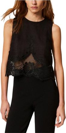 Twinset Femme, Tops, Noir, Taille: 36 FR Twin-set Top