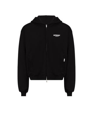 Represent Kapuzenpullover mit Reißverschluss in Schwarz