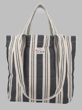 MC2 Saint Barth Mens Tote Bag Essential Beach Blue Cotton Handbags Hand