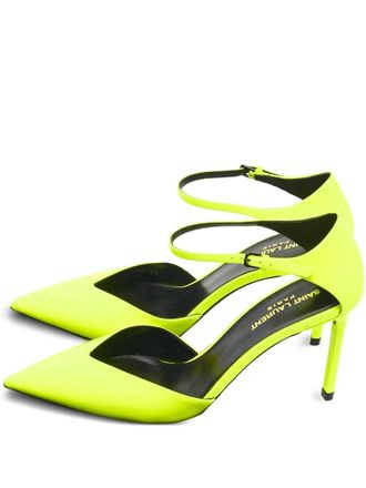 Saint Laurent Anja Pumps aus Lackleder - Gelb