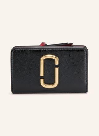 Marc Jacobs Saffiano-Geldb&ouml;rse The Snapshot Compact Wallet schwarz