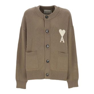 Ami Femme, Pulls, Gris, Taille: 40 FR De Coeur Cardigan