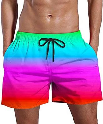 Generico Maillot de bain Homme Mer Surf Sport Maillots de Piscine À Séchage Rapide Hawaïen Natation Short De Bain Grande Taille Avec Poches Pantalon De Plage A