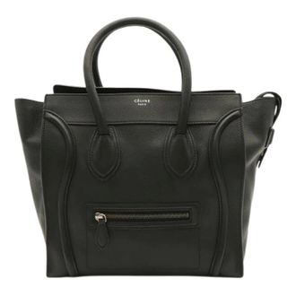 Celine Pre-owned Sac Cabas Mini Shopper en cuir de veau - Femme - Pre-owned - Noir - Taille: ONE Size