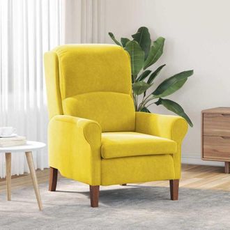 vidaXL Sessel Gelb 76 x 94 x 102 cm Samt Vidaxl