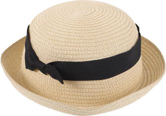 NUOBESTY Damen Strohhut Sommerhut Mit Kleiner Krempe Bowlerhut Stilvoller Dome Sun Hat Leicht Faltbar FüR Sommer Outdoor Sonnenschutz