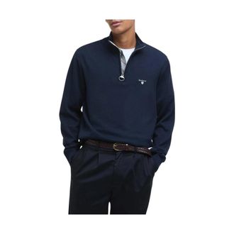 Barbour Lingwood Compact Half-Zip Pullover - - Knitwear - Herren - Blau - L