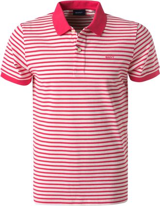 GANT Herren Polo-Shirt rosa gestreift