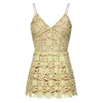 Silvian Heach Femme, Tops, Jaune, Taille: 34 FR Top ricamato motivo floreale