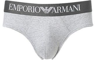 Emporio Armani Herren Slip weiß Baumwolle & Mix unifarben
