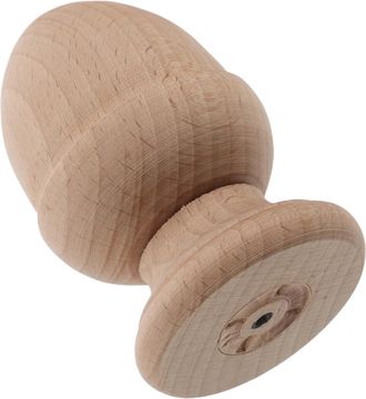 BESPORTBLE MAGICLULU Unbehandelte Holzspitze 6X10cm Runde Holz Dekorkugel als Bettpfostenabschluss und Treppengel&auml;nder Dekoration Selbstgemacht Holzaufsatz f&uuml;r M