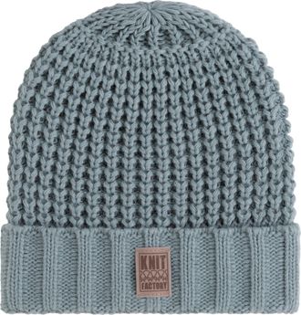 Knit Factory Robin M&uuml;tze - Strickm&uuml;tze f&uuml;r Damen und Herren - Beanie - Winterm&uuml;tze mit Wolle - Robusten Look - Hochwertige Qualit&auml;t - Stone Green