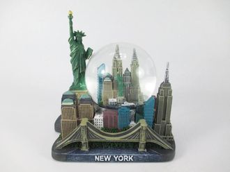 Generic New York Schneekugel XL bunt Liberty Freedom Brooklyn USA Snowglobe
