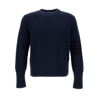 Thom Browne Rundhals-Strickware - - Knitwear - Herren - Blau - XL