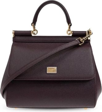 Dolce & Gabbana Femme, Sacs, Brun, Taille: ONE Size Sac &agrave; main Sicily Medium
