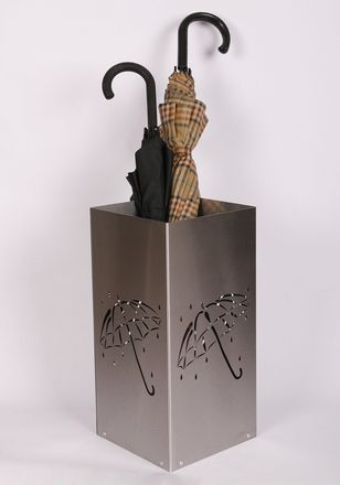 Szagato Regenschirmständer Design Umbrella Open, 23 x 23 cm, Edelstahl mattiert, Marke, Made in Germany (Schirmständer, Schirmhalter, Regenschirmhalter gebürs