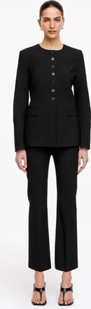 Arket Blazer Aus Leinenmischung -Schwarz