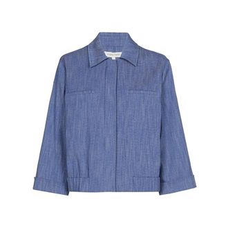 Marie M&eacute;ro Femme, Vestes, Bleu, Taille: 40 FR Veste Bomber Courte en Jean