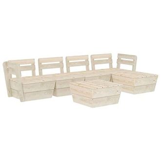 vidaXL Salon de Jardin Palette 6 pcs Mobilier de Jardin Meubles de Terrasse Meubles dExtérieur Mobilier de Patio Bois dEpicéa Imprégné