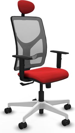 Piqueras y Crespo B&uuml;rostuhl aus Netzstoff, mit 1D-Armlehnen, h&ouml;henverstellbare Lendenwirbelst&uuml;tze und festes Kopfteil, ausgestattet mit 3 Positionen und Schneideschaum,