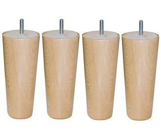 Margit Brandt Cottage konisch 4 Stück Füße für Lattenrost Holz 7,5 x 7,5 x 20 cm, Holz, Natur lackiert, 7,5 x 7,5 x 20 cm