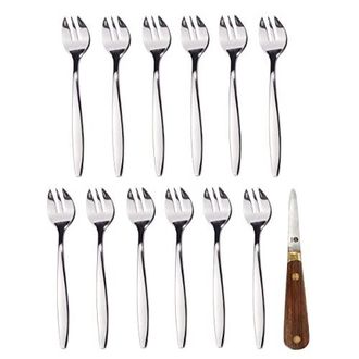 Amefa Lancette - Set &agrave; hu&icirc;tres, 1 couteau et 12 fourchettes