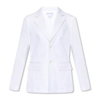 Bottega Veneta Baumwollblazer mit Hemdkragen - - Jackets - Damen - Wei&szlig; - S